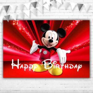 mickey mouse backdrop for 1st birthday 5x3ft red christmas mickey mouse background birthday decorations for kids classic mickey mouse baby shower banner for boys