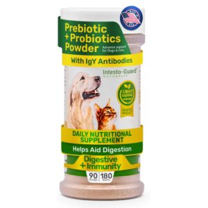 powder probiotics 90 scoops​ for dogs & cats bowel digestive immune support supports gut flora nutrition immunity 180g bottle - 90 scoops​ (powder)