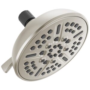 delta faucet 8-spray brushed nickel shower head, delta shower head brushed nickel, showerheads, 2.5 gpm flow rate, spotshield satin nickel 75898sn