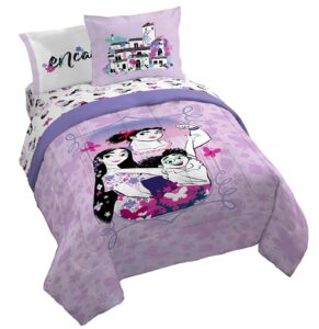 disney encanto the magical madrigal sisters 7 piece queen size bed set - includes comforter & sheet set bedding - super soft fade resistant microfiber (official product)