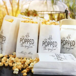 anting he popped the question popcorn bags engagement party favors popcorn bags wedding bridal shower engaged goody snack treat bags grease resistant