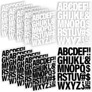 10 sheets 440 pieces iron on letters, 2 inch iron on vinyl letters, heat transfer letters with a-z pu alphabets sticker for fabric, clothing t-shirt printing diy craft