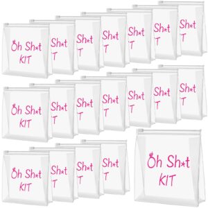 20 pack bachelorette hangover recovery bags bachelorette survival makeup bag with zipper small clear plastic hangover bags for wedding bridal gift bachelorette decorations (5.91 x 6.1 x 1.77 inch)