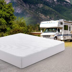 opoiar 10 inch short queen rv mattress,gel green tea memory foam mattress for rvs, campers & trailers,bed in a box,pressure relief,medium firm,back supportive,made in usa