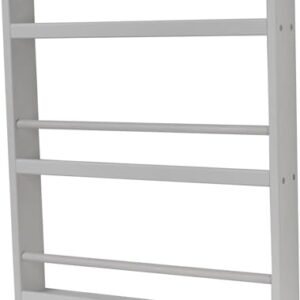 Childlike Behavior 3-Tier Wood Bookshelf Organizer for Kids - White, Wall Mount