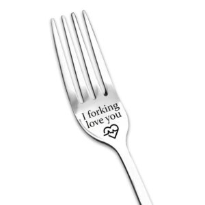 i forking love you fork gifts for him her couples gifts for boyfriend girlfriend funny anniversary christmas gift for husband wife couple forks