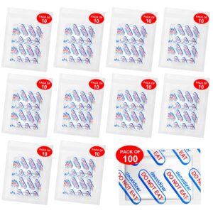 qhowyal 100 packs 300cc oxygen absorbers (10 packs in individual vacuum bag), food grade oxygen absorbers for long term food storage, perfect for mylar bags, canning, mason jars