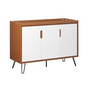 modway energize 47" mdf and particleboard bathroom vanity cabinet - cherry white