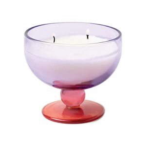 paddywax scented candles vintage glass aura collection soy wax blend 2-wick candle, 6-ounce, pepper & plum