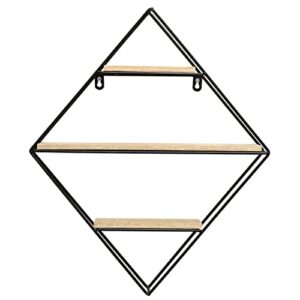 inplace barnwood/metal diamond wire shelf, 3.98" d x16.26 w x 19.83" h