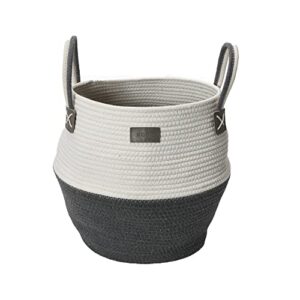 household essentials bono basket, cotton, gray and white