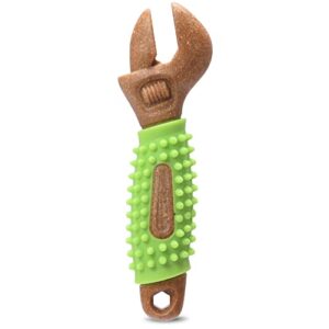 arm & hammer for pets chew tools collection: wood blend wrench chew toy for dogs | compressed wood dog chew toys with baking soda, safer & durable alternative to chewing sticks 8 inch