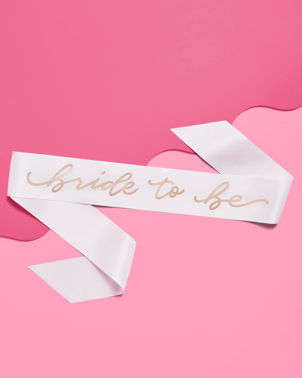 xo, Fetti Bachelorette Party Sash + Bride Headband - White + Rose Gold | Bachelorette Party Decorations Kit - Sash for Bride | Bridal Shower Gift Supplies