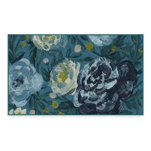 ruggable washable 3x5 area rug, camellia midnight, premium rugs for living room, bedroom, kitchen, office, classroom with gripper non slip pad