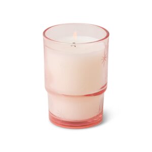 paddywax luxury scented candles | vintage mcm collection noel glass jar candle, 5.5-ounce, cranberry rosé