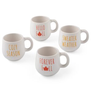 fun express fall ceramic mugs - 4 pieces