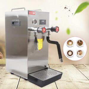 commercial milk frother,2500w 8l steam milk frothing machine full-automatic boiling electric milk foam maker with lcd display for espresso coffee tea coffee shop dessert shop hotel milk,110v