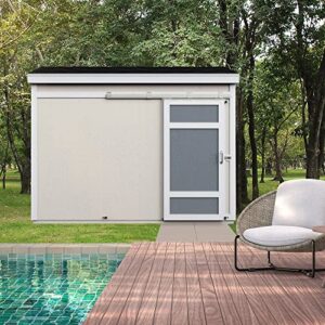 handy home products cambria 10x4 outdoor wood storage shed with full floor system