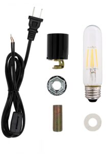 creative hobbies large ceramic christmas tree wiring kit with 3.5 watt led bulb - standard (edison) base socket - perfect for lighting large size objects and diy projects