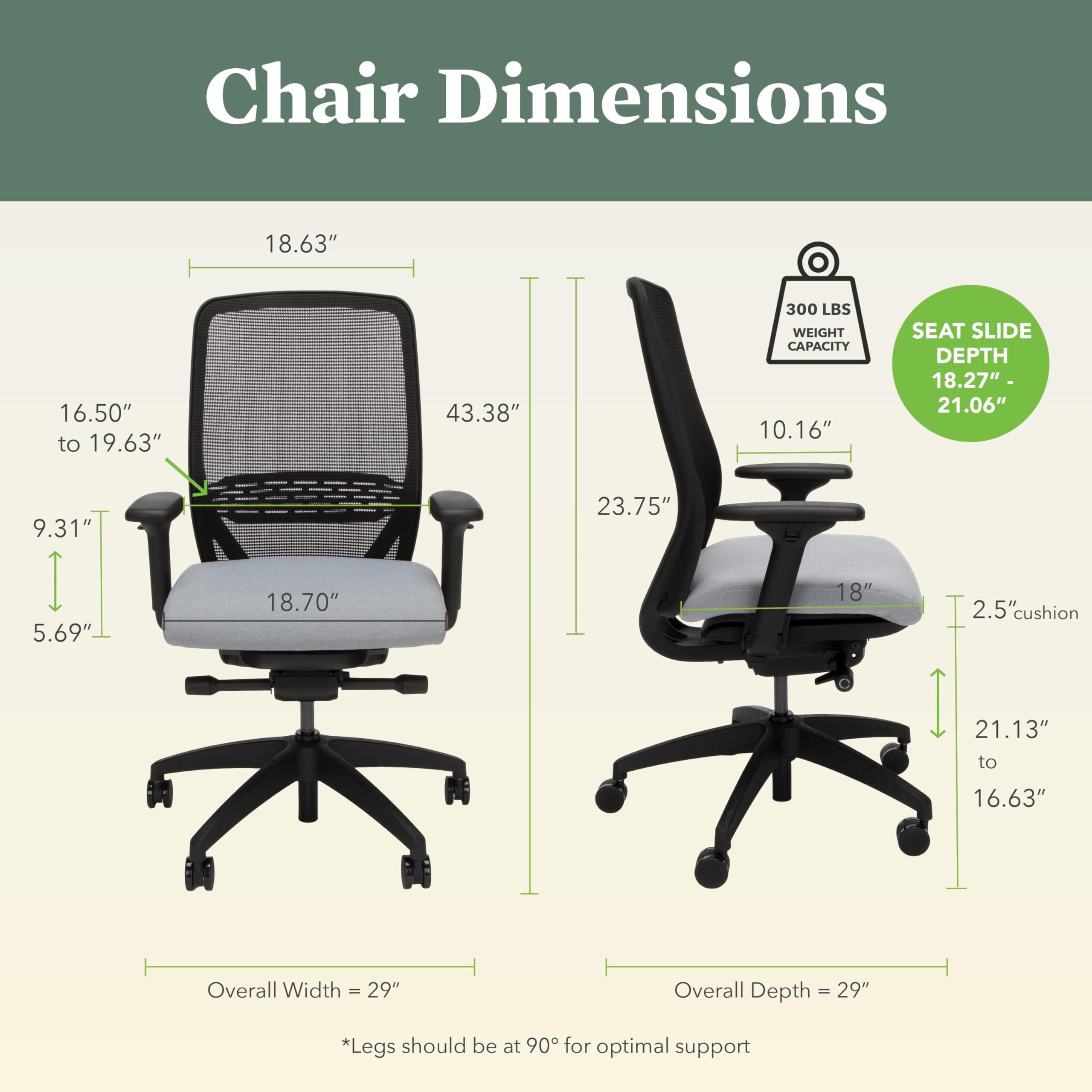 HON Nucleus Black Office Chair Ergonomic Suspended Seat Mesh Back Computer Desk Chair for Home Office, Task Work - Synchro-Tilt Recline, Swivel Wheels, Adjustable Lumbar Support & Armrests