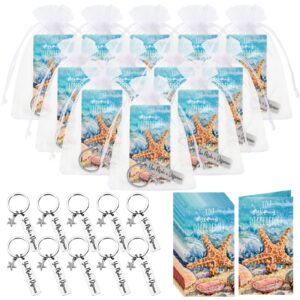 unittype 180 pcs starfish story gift bulk employee appreciation keychain starfish you make a difference cards thank you gifts with organza bags for coworker teachers nurse day gift