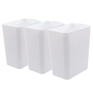 teyyvn 3-pack 4.5 gallon small plastic trash can, garbage container basket for bathroom, kitchen, office