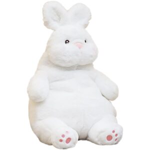 arelux 22in large bunny plush stuffed animal hugging pillow:soft giant sleeping body warm fluffy pillow adorable chubby bunny plushie toy creative for friends dormitory