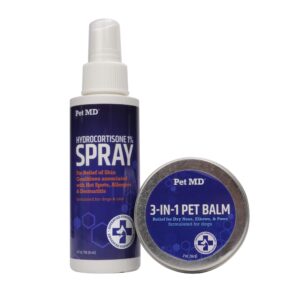 pet md hydrocortisone spray & 3-in-1 pet balm