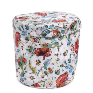 vera bradley women's storage bin with lid, sea air floral, one size