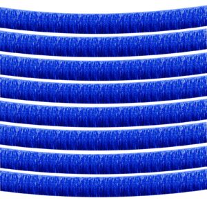 10 pack 10 feet blue foil fringe garland metallic tassle banner wall hanging tinsel streamers backdrop for parade floats, bachelorette, wedding, birthday, halloween, christmas party decorations