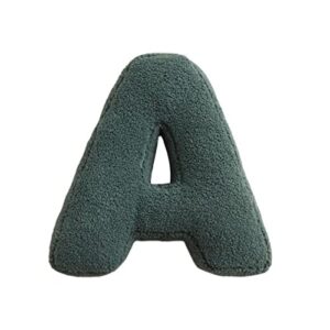 mojun letter pillows, cute soft plush letter decorative pillows english alphabet throw pillows cushion for living room sofa couch bed car decoration, a