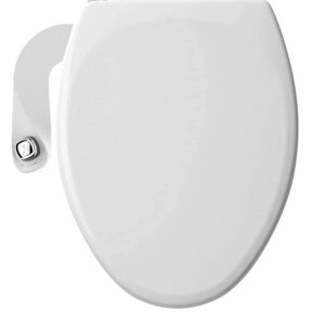 mayfair lannon bidet bundle, slow-close never loosen toilet seat with perfect fit, fresh water spray, non-electric, easy to install bidet, elongated, white