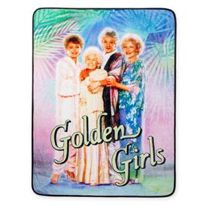 the golden girls raschel fleece throw blanket | plush soft polyester cover for sofa and bed