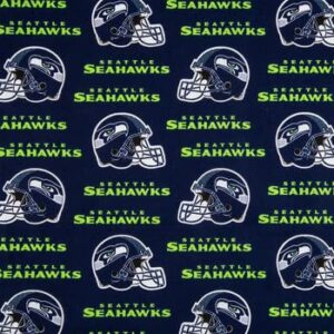 60" wide seahawks team cotton