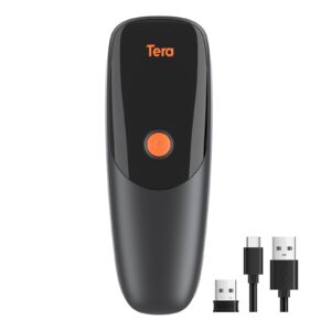 tera pro extreme performance 1d ccd wireless barcode scanner mini portable 2500 pixel pocket handheld bar code reader work with bluetooth & 2.4g wireless & usb wired for ios android pc tablet 1300c