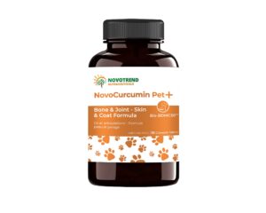 novocurcumin pet+ biobdmc30 bone & joint - skin & coat formula - 90 chewable tablets