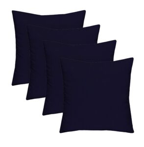 rsh decor: sunbrella square throw pillows set of 4 | 20" x 20" | water and fade-resistant performance fabric | outdoor pillow covers with down-alternative inserts | canvas navy blue