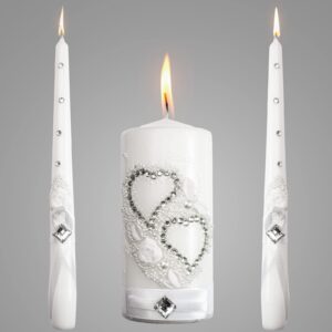 wedding candles for ceremony - 6" pillar 10" taper love ceremony candles wedding - faith hope love candle mesas decorativas para fiesta set de velas decorativas