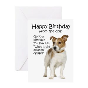 cafepress jack russell birthday cards folded greeting card glossy