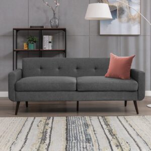 balus 80" w sofa couch, upholstered modern couch oversized loveseat button tufted with thickened cushion, mid century furniture for living room/bedroom/apartment office, easy assembly