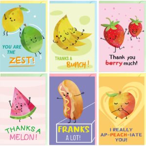 ceiba tree 24pcs funny thank you cards for teachers pun teacher appreciation greeting cards bulk assortment with envelopes for graduation end of the year