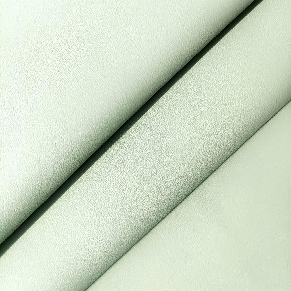 XHT Smooth Light Green Faux Leather Roll 11.8"x53" Soft Plain Synthetic Upholstery Crafts Fabric for DIY Cosplay Garment Jewelry Accessories