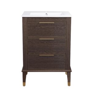 swiss madison well made forever hugo 24" bathroom walnut bath vanity