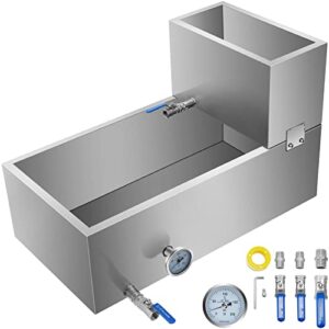 vevor maple syrup evaporator pan 30x16x19 inch stainless steel maple syrup boiling pan with valve and thermometer and feed pan for boiling maple syrup