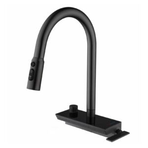 kitchen sink faucets, led digital temperature display,kitchen faucet with pull down sprayer,kitchen faucets,kitchen sink faucet with raindance waterfall outlet,brass body,faucet for kitchen sink,black