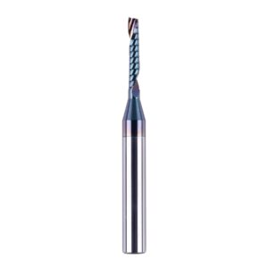 spetool carbide o flute spiral router bit 1/8 inch cutting diameter 1/4 inch shank with coating acrylic non-ferrous metal cnc milling cutter