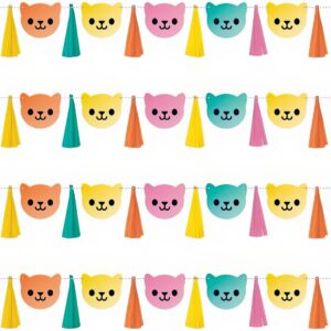 unique multicolor paper fringe garland banner (pack of 1) - 7ft - adorable gabby's dollhouse design, perfect decoration for birthday parties, themed events, & celebrations