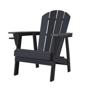 restcozi adirondack chairs, hdpe all-weather adirondack chair, fire pit chairs (1, grey)