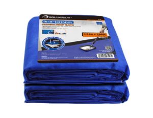 rollingdog paint drop cloth - heavy duty and reusable paint drop cloth for painting,furniture & floor protection(size 9 x 12 ft - pack of 2)