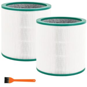 2 pack dyson tp02 air purifier true hepa filters replacement for dyson pure cool link tp01, tp02, tp03, am11, bp01 tower air purifier, compare to part # 968126-03 2 pack tp02 air purifier true filters